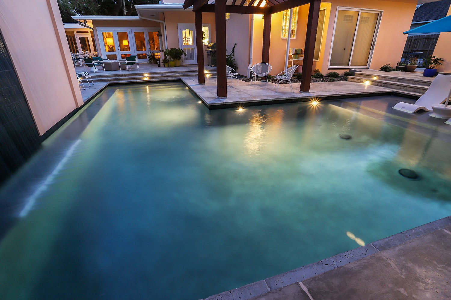 Miami Vice Style Custom Pool | Custom Pool Baton Rouge