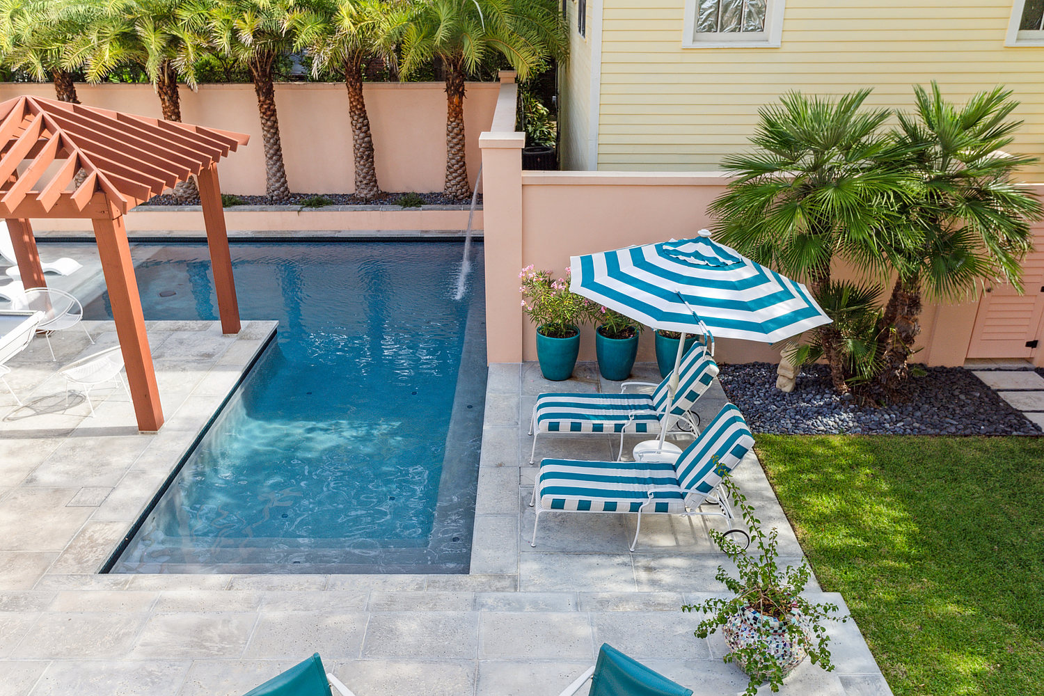 Miami Vice Style Custom Pool | Custom Pool Baton Rouge